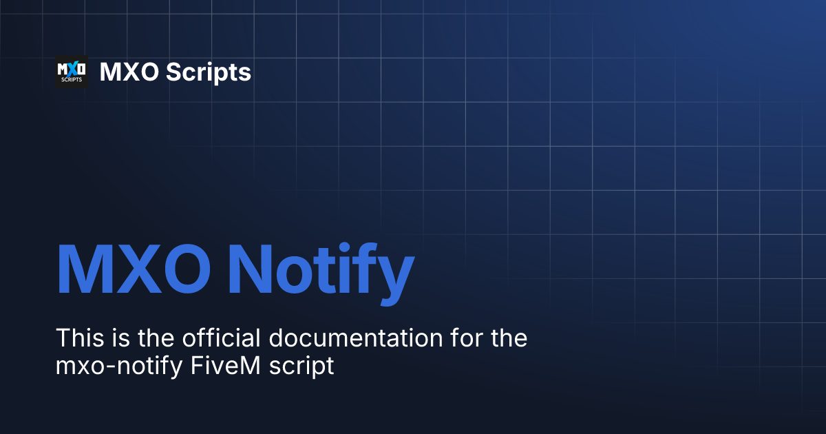 MXO Notify | MXO Scripts